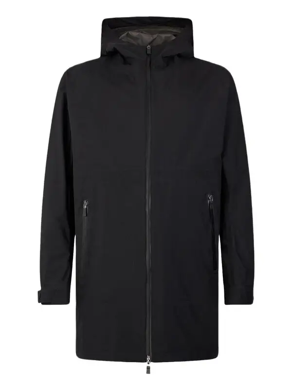 Herno Hooded Parka Coat - Black