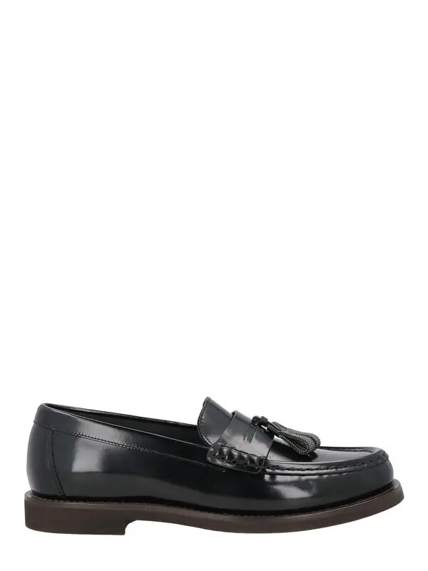 Brunello Cucinelli Leather Penny Loafer - Black