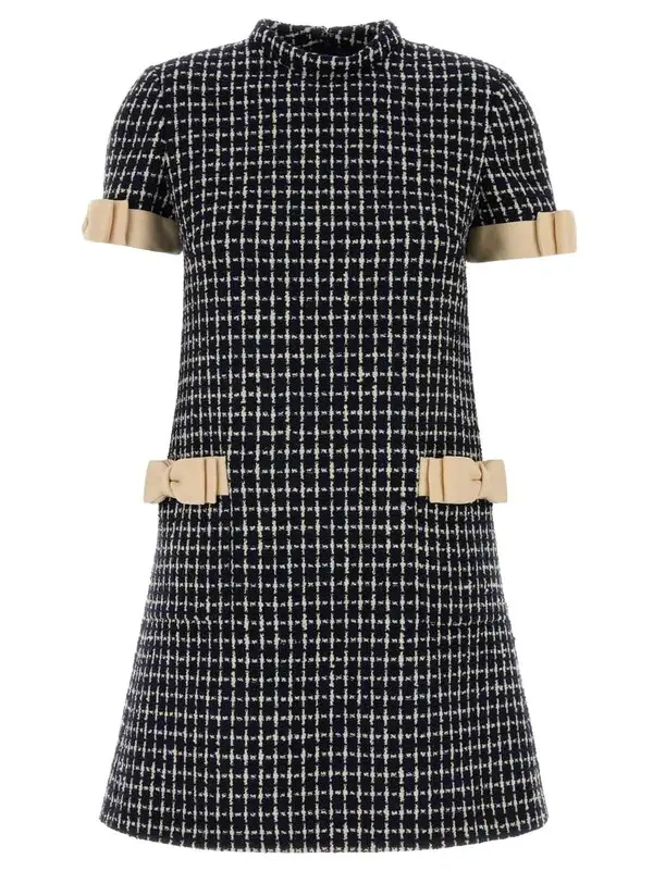 Valentino Garavani Embroidered Tweed Mini Dress - Multicolor