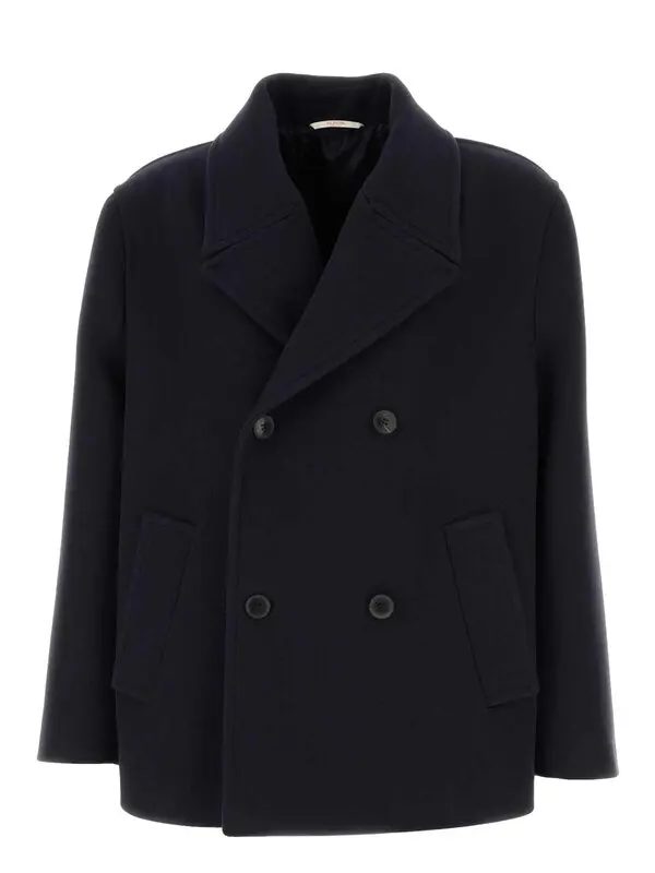 Valentino Garavani Virgin Wool Coat - Blue