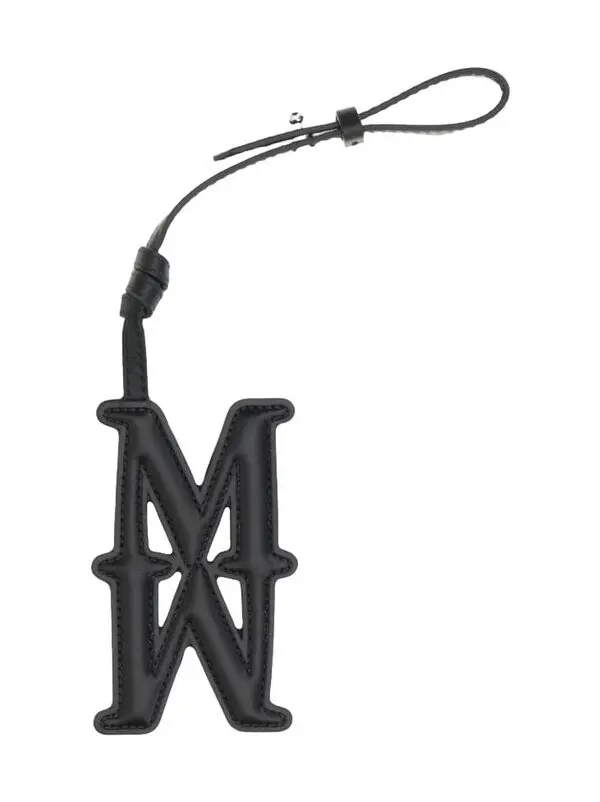 Max Mara Calf Leather Key Ring - Black