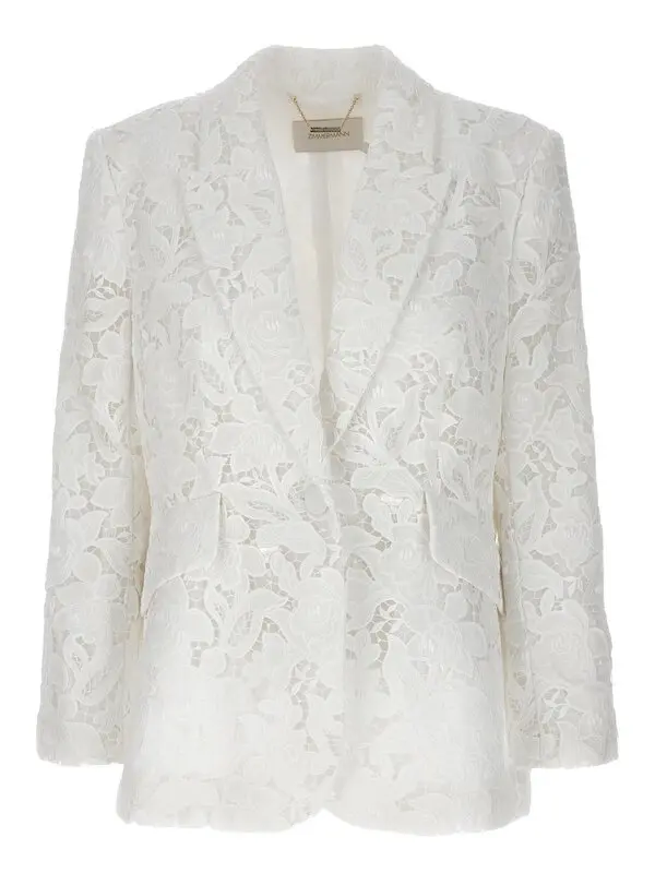 Zimmermann Natura Lace Blazer - White