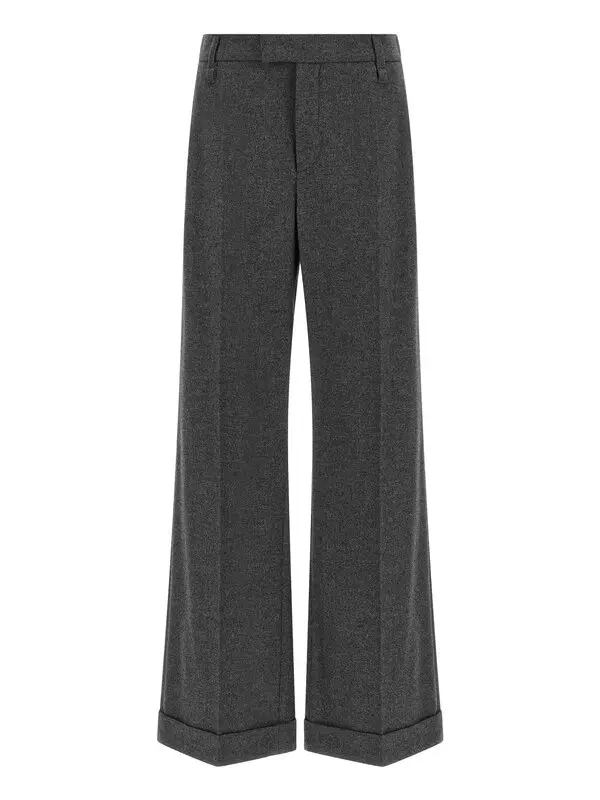 Brunello Cucinelli Wool And Cashmere Pants - Gray