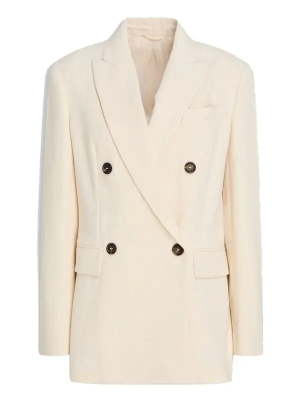Brunello Cucinelli Double-breasted Blazer - White
