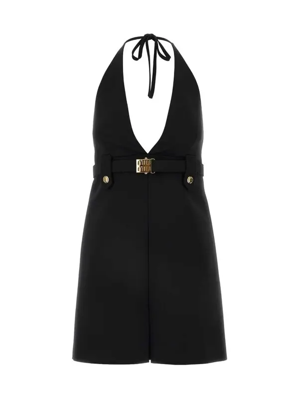 Miu Miu Stretch Wool Dress - Black