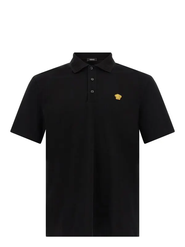 Versace Medusa' Polo Shirt - Black