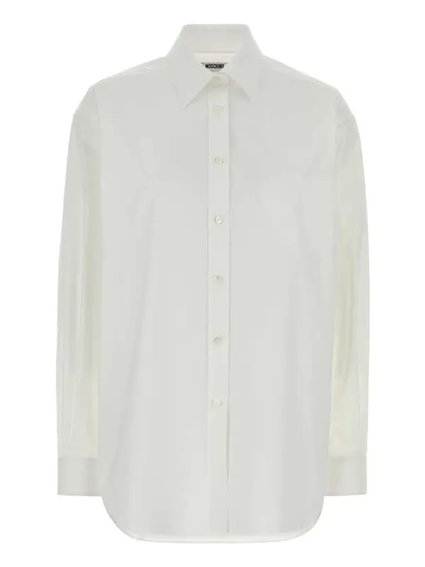 Moschino Stretch Poplin Shirt - White