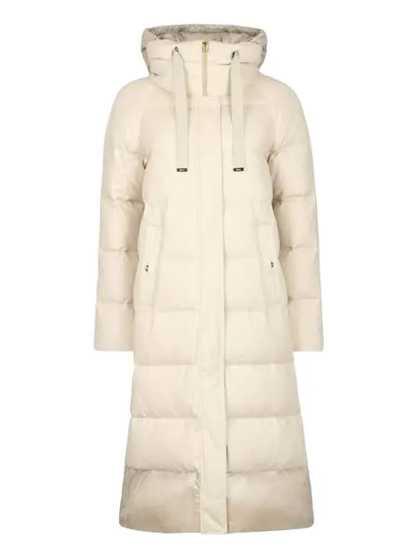 Herno Silk And Cashmere Padded Coat - White