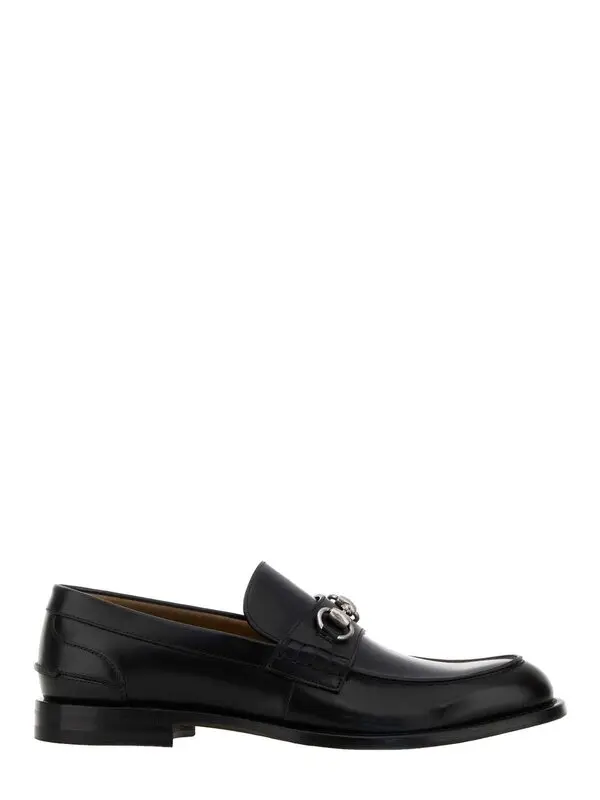 Gucci Leather Loafers - Black