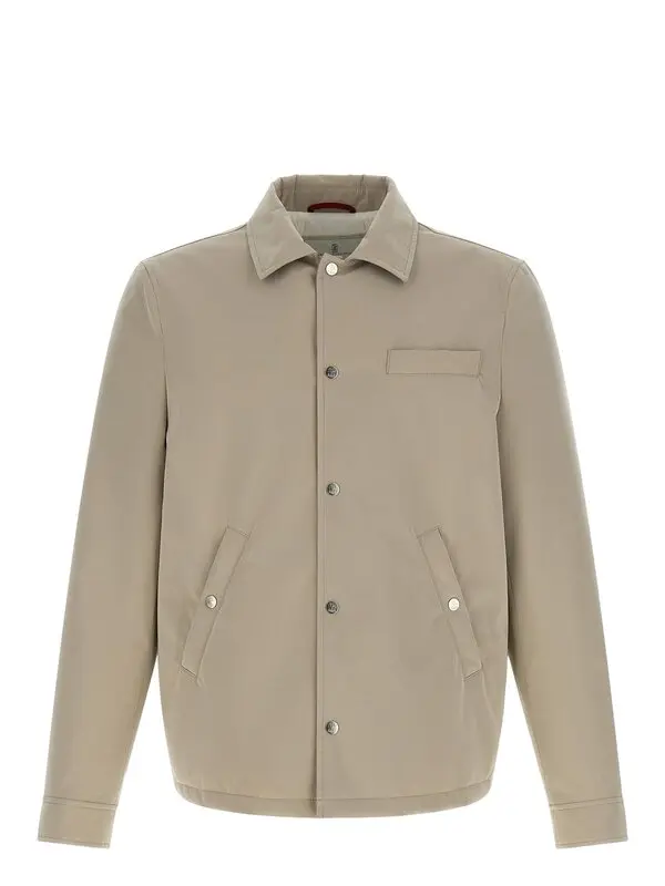 Brunello Cucinelli Thermore® Padded Nylon Windproof Jacket - Gray