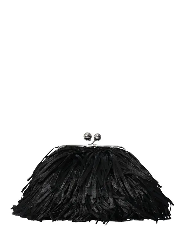 Max Mara Fringed Clutch - Black