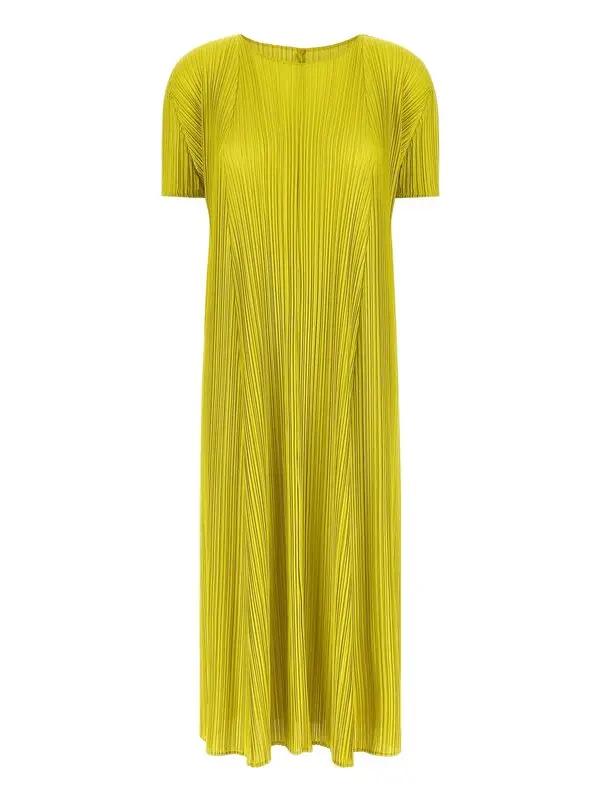 Issey Miyake Mellow Pleats Dress - Green