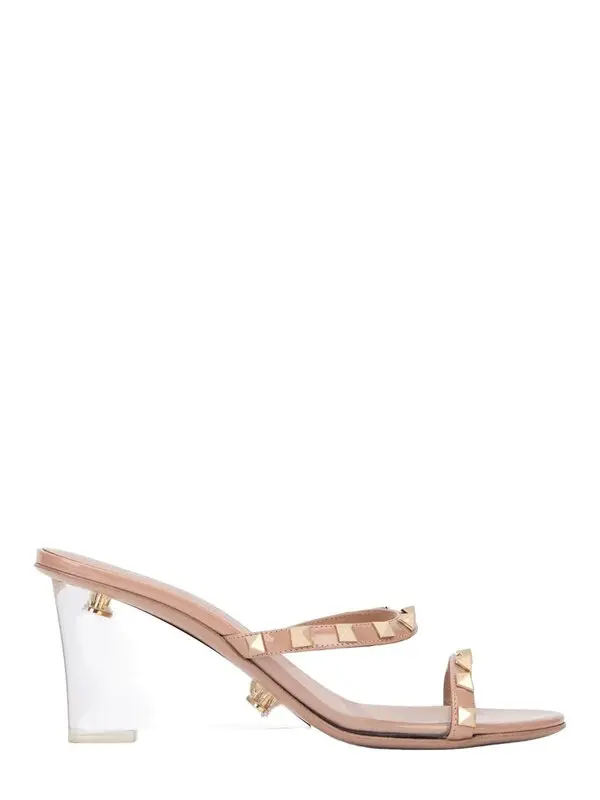 Valentino Garavani Rockstud Transparent Mules - Cream