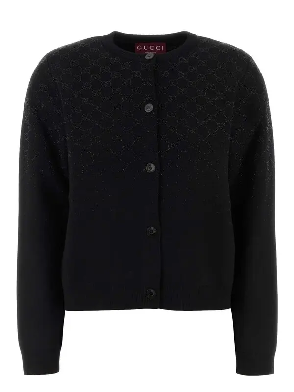 Gucci Wool Blend Cardigan - Black