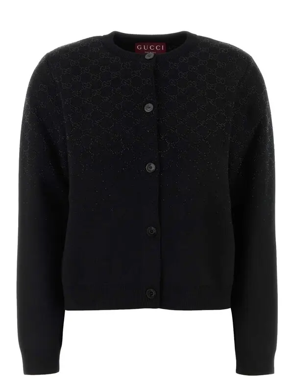 Gucci Wool Blend Cardigan - Black