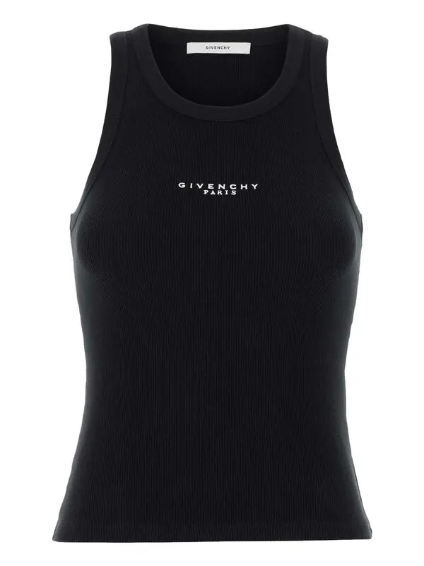 Givenchy Stretch Cotton Tank Top - Black
