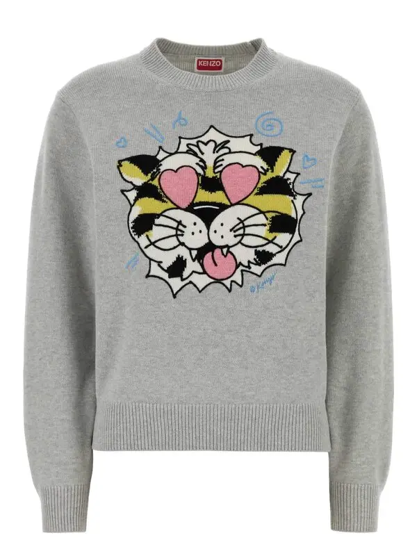 Kenzo Wool Blend Sweater - Gray