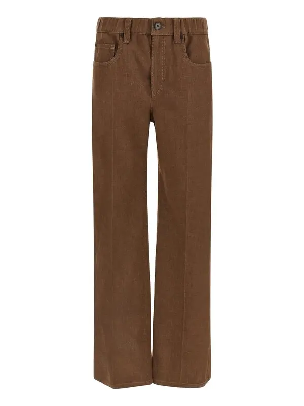 Brunello Cucinelli Contemporary Pull-on Jeans - Brown