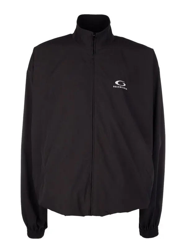 Balenciaga Stand Collar Zip-up Sweatshirt - Multicolor