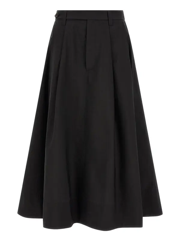 Brunello Cucinelli Sartorial Midi Skirt - Black