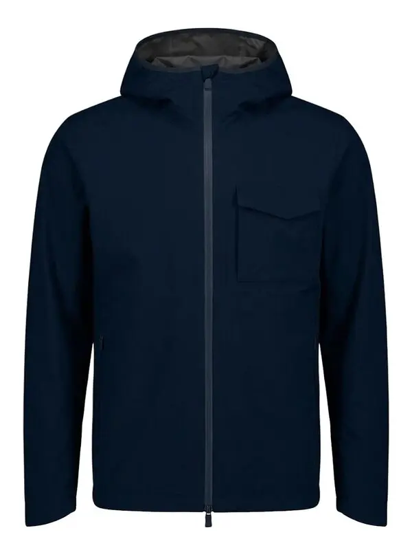 Herno Hooded Rain Jacket - Blue