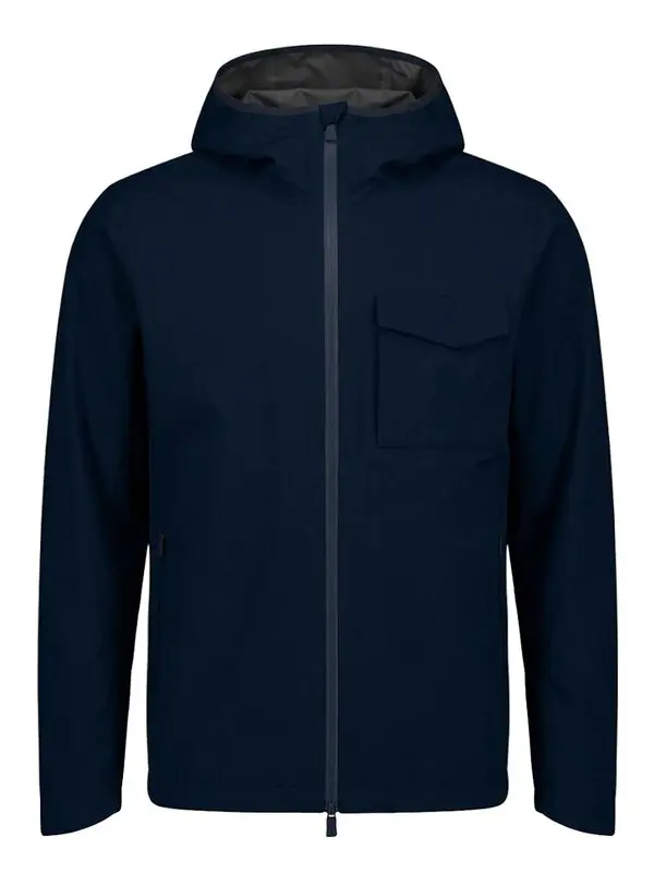 Herno Hooded Rain Jacket - Blue