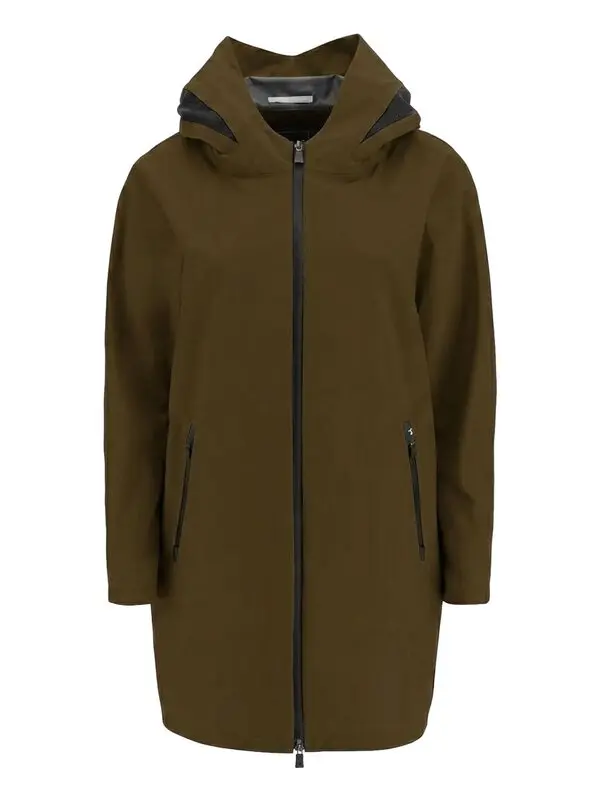 Herno Hooded Zipped Coat - Green