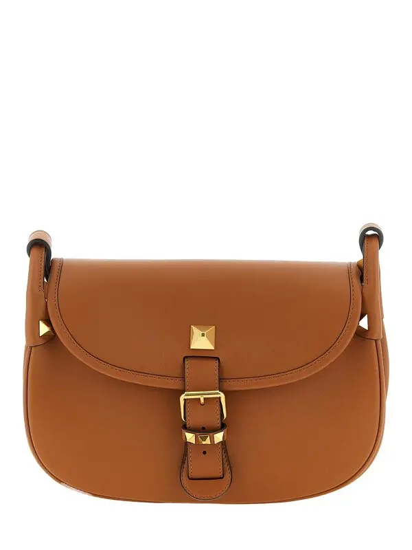 Valentino Garavani Flaneuse' Medium Shoulder Bag - Brown