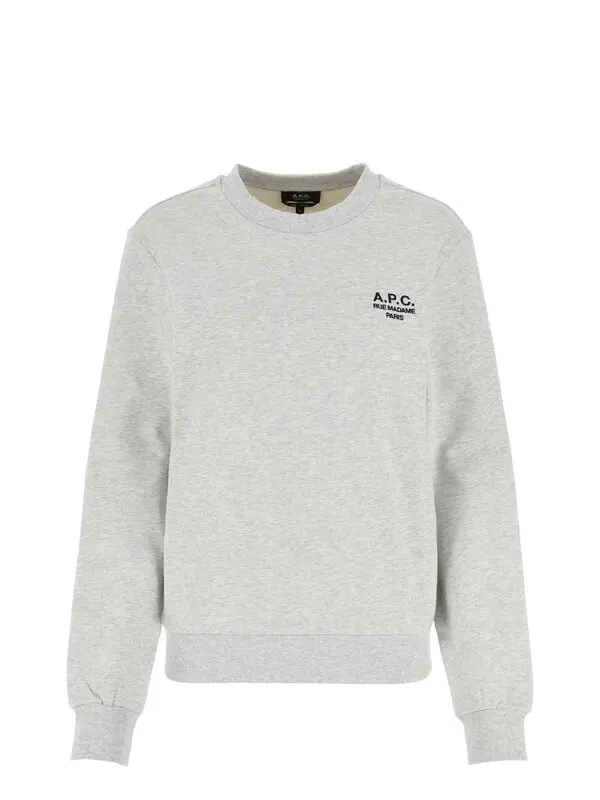 A.p.c. Melange Stretch Cotton Sweatshirt - Gray