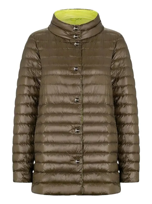 Herno Ultralight Reversible A-line Down Coat - Green