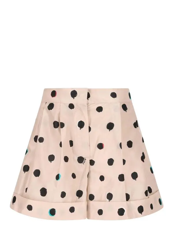 Fendi Polka Dot Silk Shorts - Multicolor