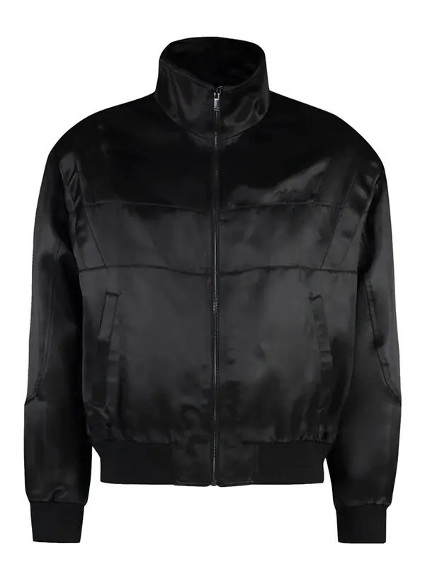 Saint Laurent Embroidered Bomber Jacket - Black
