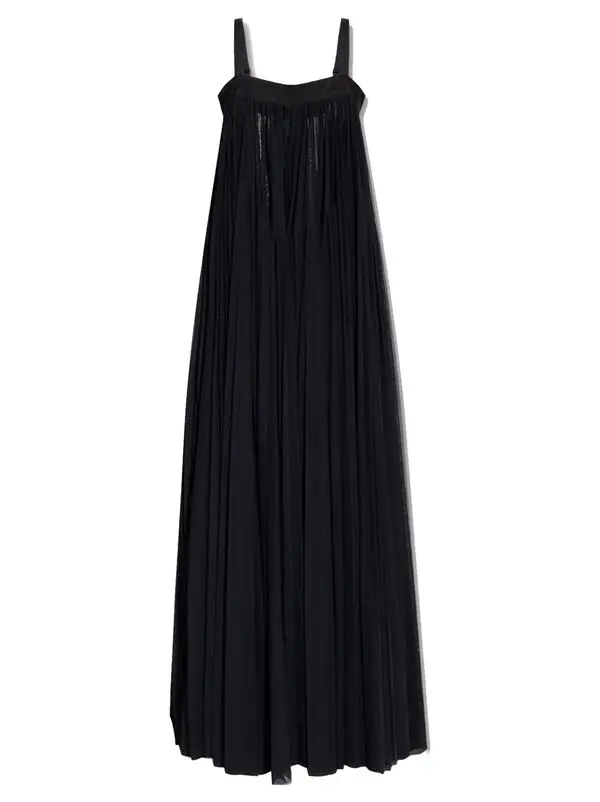 Dolce & Gabbana Maxi Pleated Dress - Black
