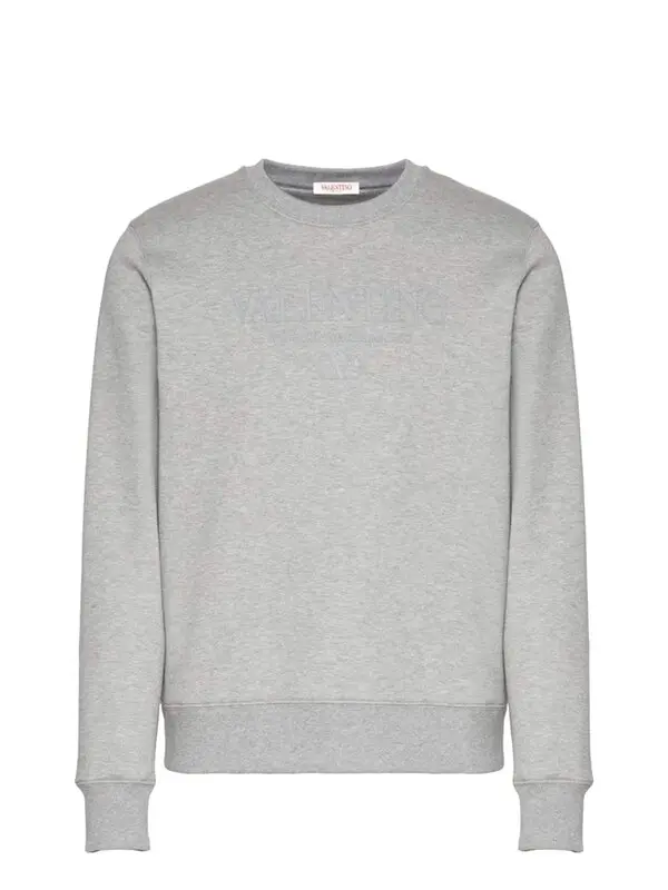 Valentino Garavani Cotton Logo Sweatshirt - Gray