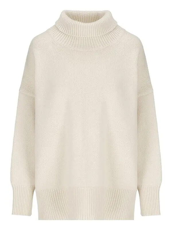 Chloé Cashmere Turtleneck Sweater - White