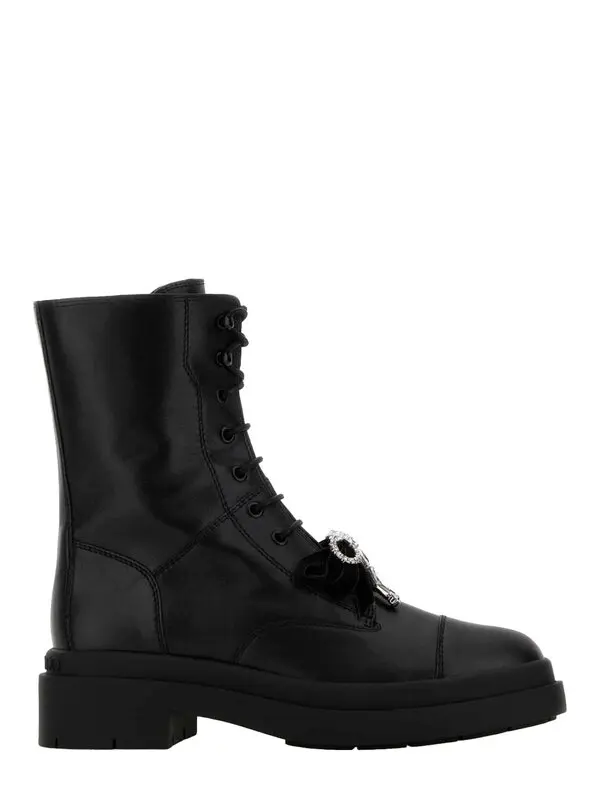 JIMMY CHOO Leather Averi Boots - Black