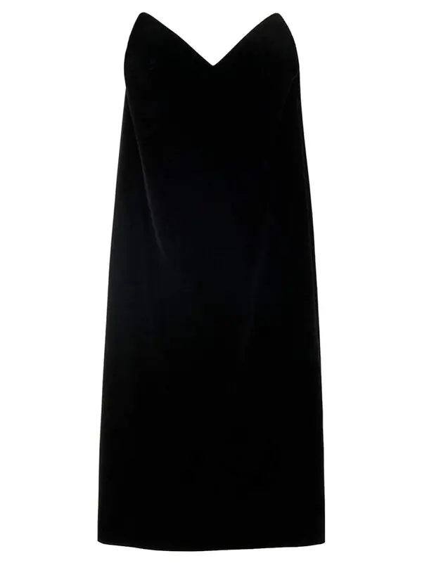 Loewe Bustier Velvet Dress - Black