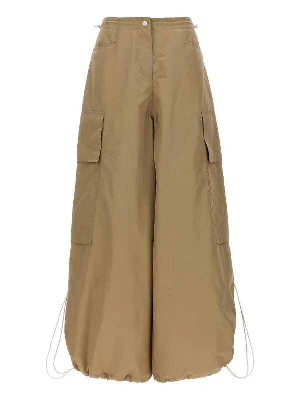Palm Angels Nylon Parachute Pants - Cream