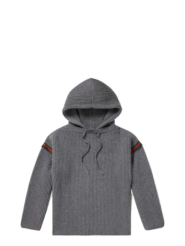 Gucci Wool Zipped Sweatshirt - Gray