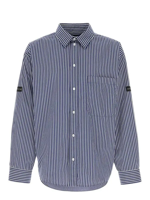 Balenciaga Embroidered Poplin Shirt - Multicolor