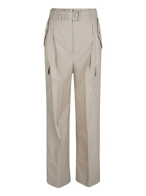 Prada High Waist Trousers - Cream