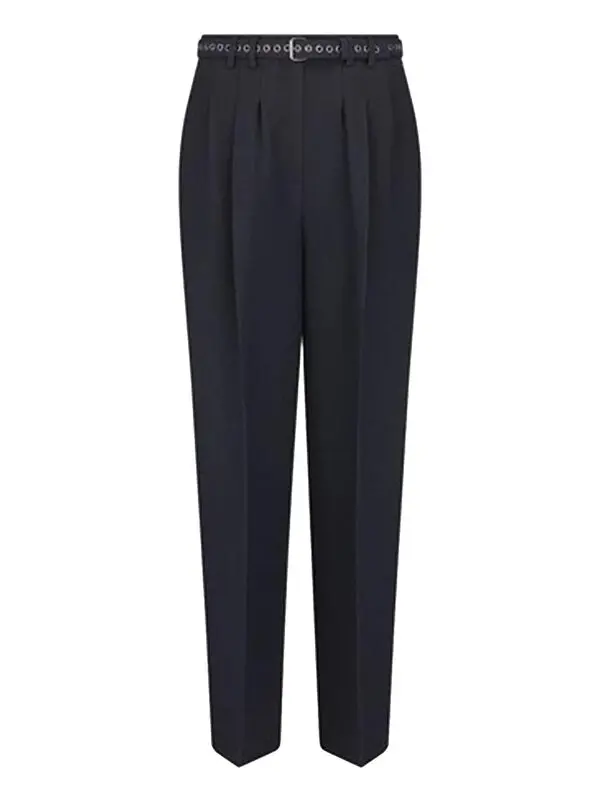Dior Wool And Silk Pants - Black