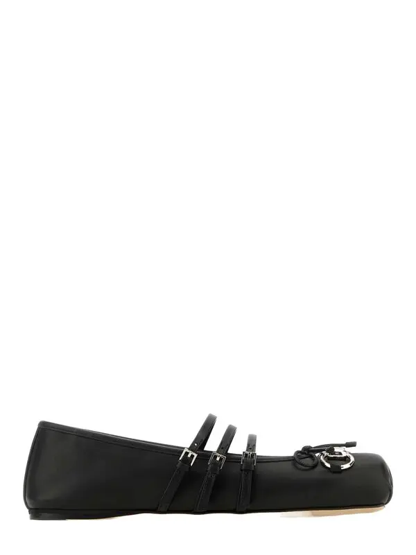 Gucci Leather Ballerinas - Black