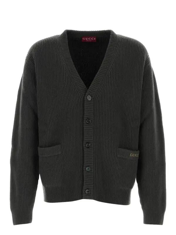 Gucci Wool Blend Cardigan - Gray