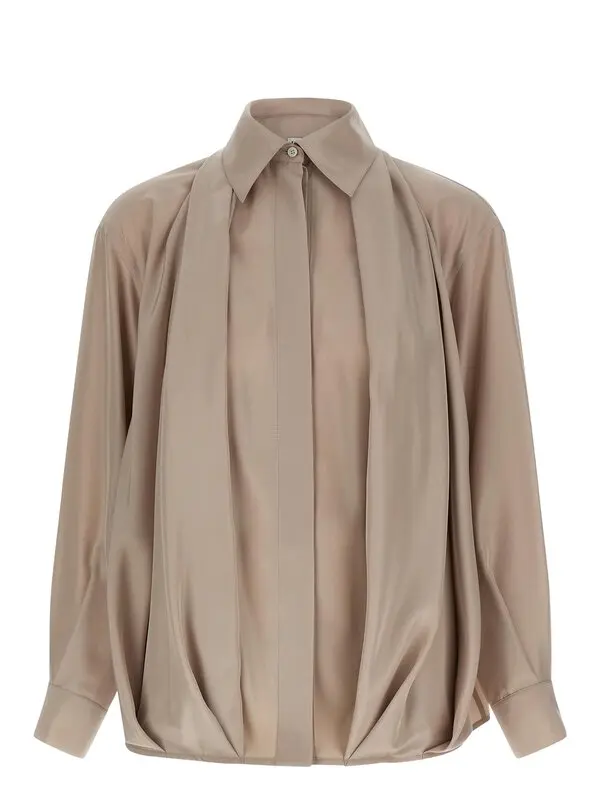 Loewe Silk Draped Shirt - Pink