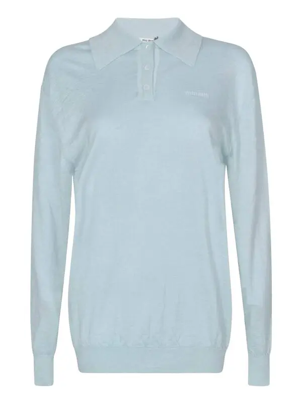 Miu Miu Cashmere Polo - Blue