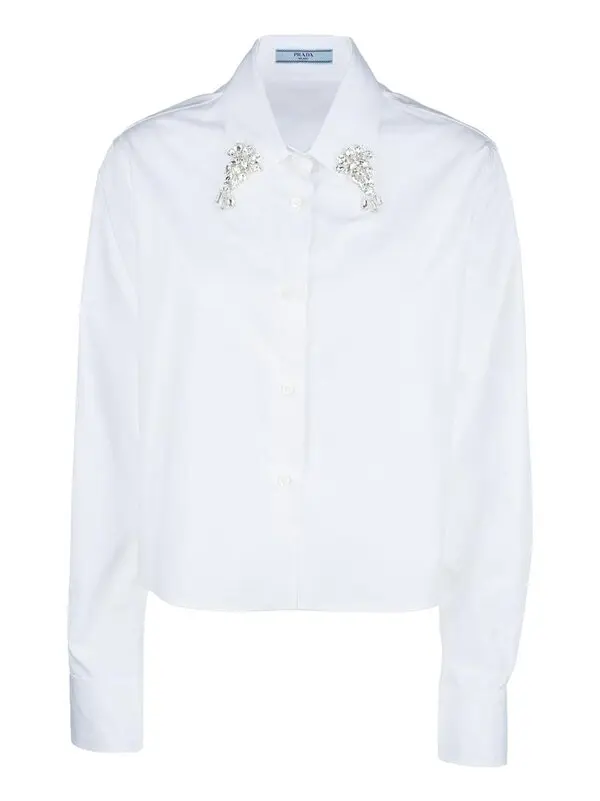 Prada Embellished Collar Shirt - Multicolor
