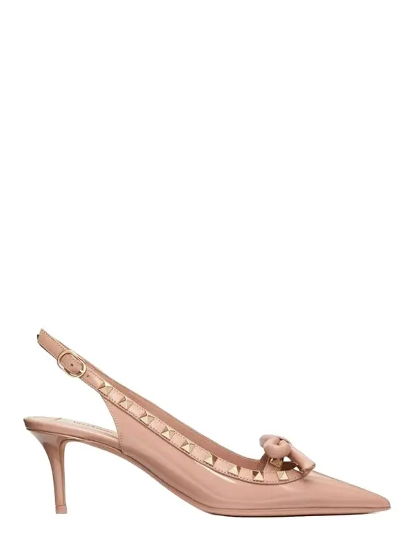 Valentino Garavani Leather Slingback Pumps - Cream