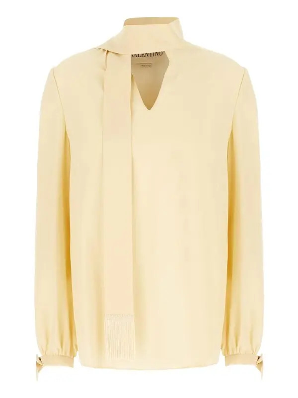 Valentino Garavani Silk Blouse With Fringe - Multicolor