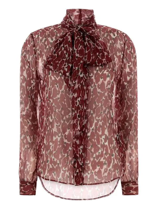 Saint Laurent Printed Silk Shirt - Multicolor